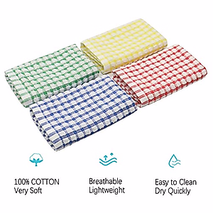 HFGBLG Cotton Terry Kitchen Dish Cloths, Soft Absorbent Tidy Kitchen Dish Towels (Mix Color, 11.8 Inch x 11.8 Inch)