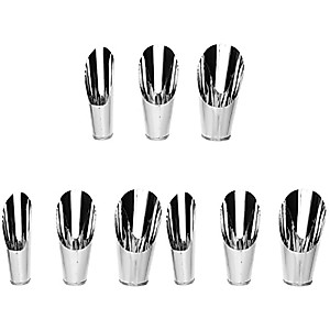 Yardwe 9pcs Silver Pot Care Vegetation Weeding Scoops Metal The Accessories Garden Cleaner Tools Scoop: Tool Spade Ceramic Rake Bonsai Cups Miniature Potted Bucket Home Steel Scoopers