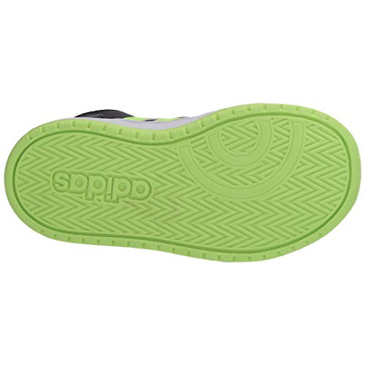 adidas Boy's Hoops 2.0 Mid Basketball Shoe, Ink/Green/Legacy Blue, 5.5 Little Kid