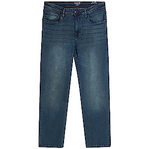 IZOD Men's Jeans | Comfort Stretch Denim Jeans | Casual Relaxed Fit Jeans for Men, Size 38W x 30L, Frost Blue