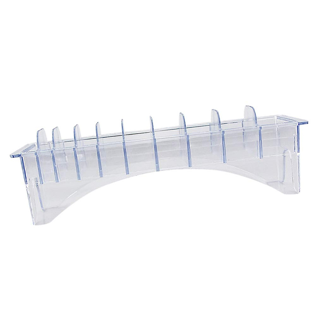 Plastic Clipper Guide Grooming Clipper Blade Case Holder Organizer Plastic 10 Blades Storage Case Rack Clipper Comb Holder for Salon Home Supplies Plastic Blade Guide
