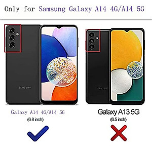 B-wishy for Samsung Galaxy A14 5G/A14 4G Glitter Crystal Butterfly Heart Floral Slim TPU Luxury Bling Cute Protective Cover with Kickstand+Strap for Samsung Galaxy A14 4G/5G(Rose Gold)