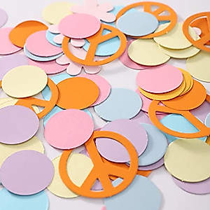 Groovy Flower Confetti For Birthday Party Decoration - One Groovy Baby Shower For Flower Child, Flower Power Theme Party Decor, Peace Love Party Onestock Confetti For 60’s 70’s, Hippie Boho First Birthday Scattered Decoration Supplies