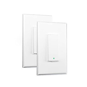 Smart Dimmer Switch Single Pole, Meross Smart 2.4GHz WiFi Light Switch for Dimmable LED, Compatible with Alexa Google Assistant and SmartThings, Neutral Wire Required, Remote Control Schedule,1 Pack