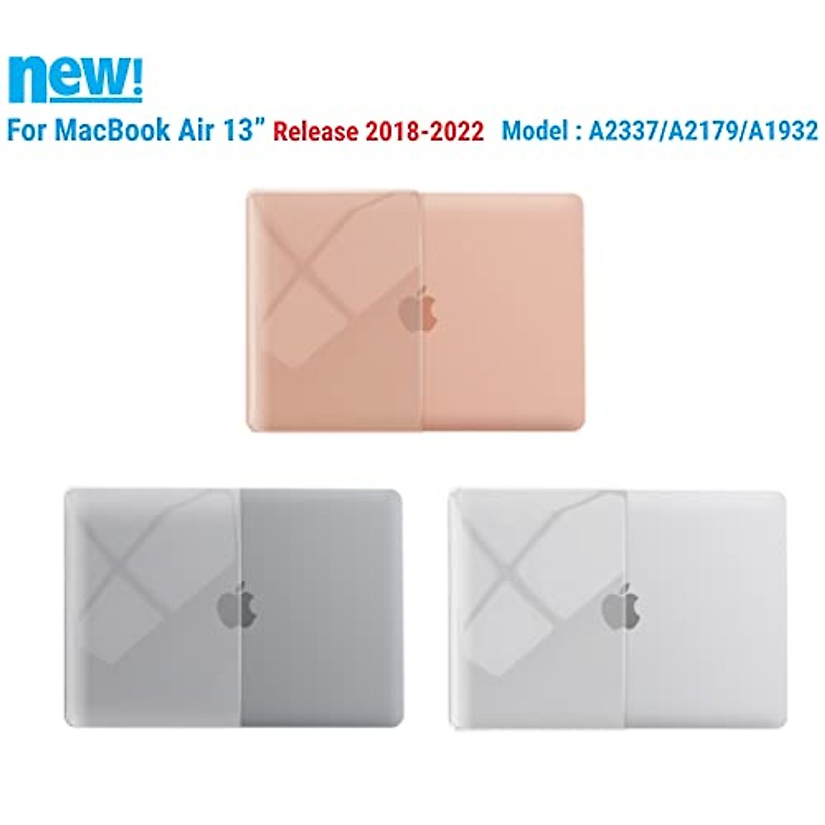IBENZER Compatible with 2022 2021 2020 MacBook Air 13 inch case M1 A2337 A2179 A1932, Plastic Hard Shell Case for Mac Air 13 Retina Display with Touch ID, Crystal Clear, MMA-T13CYCL