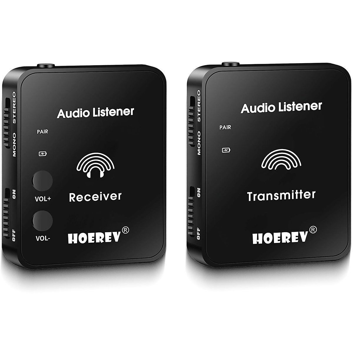 Hoerev Wireless in Ear Monitor System Studio Equipment Professional System Transmitter Guitar System with Rechargeable Battery for Studio Band Rehearsal Live Performance Camera Record