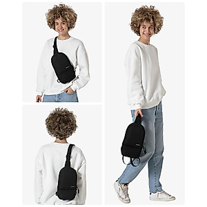 WATERFLY Slim Crossbody Sling Bag: Multipurpose Travel Cross Body Chest Shoulder Bag Sling Backpack for Walking Hiking for Men Women