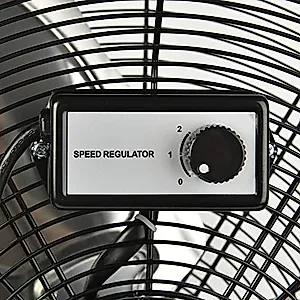 AA011 24-Inch High Velocity Industrial Drum Fan, 7500 CFM Air Circulator for Warehouse, Garage, Workshop and Barn Use,Two-Speed