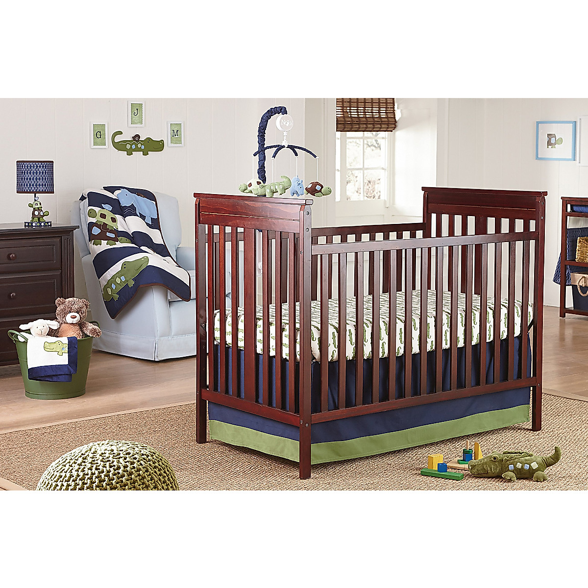 NoJo Alligator Blues 4 Piece Crib Set