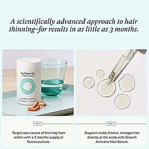 Nutrafol Fullest Hair Kit | Women’s Balance Hair Supplement & Growth Activator | Ages 45+ | Supports Visibly Stronger, Thicker Hair | Patent-Pending Ashwagandha Exosome Technology | 3 Month Supply