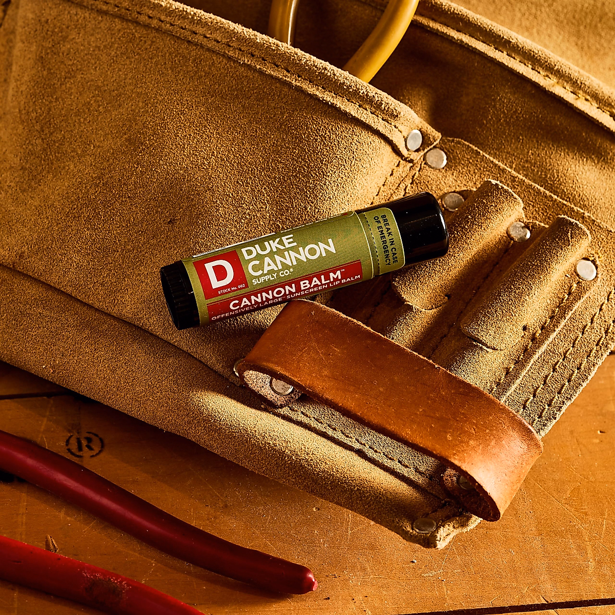 Duke Cannon Balm 140° Tactical Lip Protectant - Blood Orange Mint Flavored Lip Balm for Men with SPF 30, Large Size, Premium Ingredients, 0.56oz