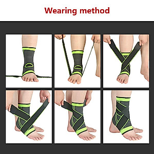 1 Pair Ankle Brace Protector Sleeves Adjustable,Alleviate Achilles Tendon Pain, Sprain, Sports Injury Healing Stabilizer