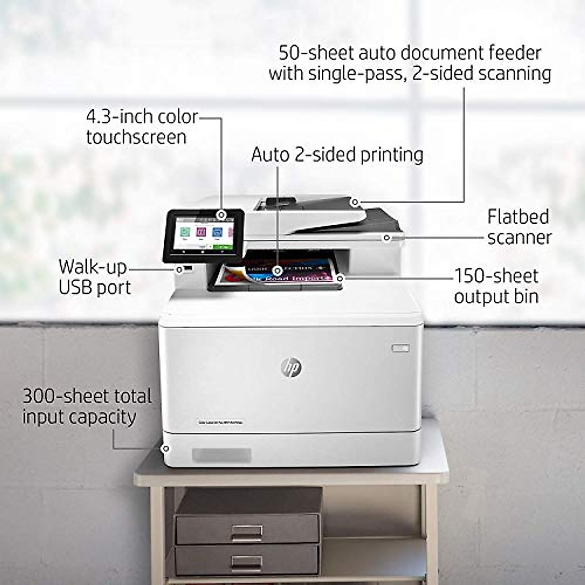 HP Color LaserJet Pro Multifunction M479fdn Laser Printer with One-Year, Next-Business Day, Onsite Warranty (W1A79A)