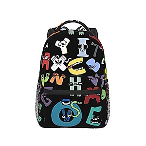 Alphabet Lore Backpacks for Boys Girls Teens Book Bag Travel Hiking Camping Work Bags