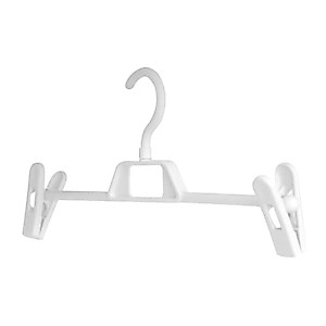 Nipogear Non-Slip Plastic Pants Clip, Solid Color Pants Drying Hanger, Multifunctional Seamless Sturdy Skirt Hanger Clip, Suitable for Drying Skirts, Pants. (White,10pcs)