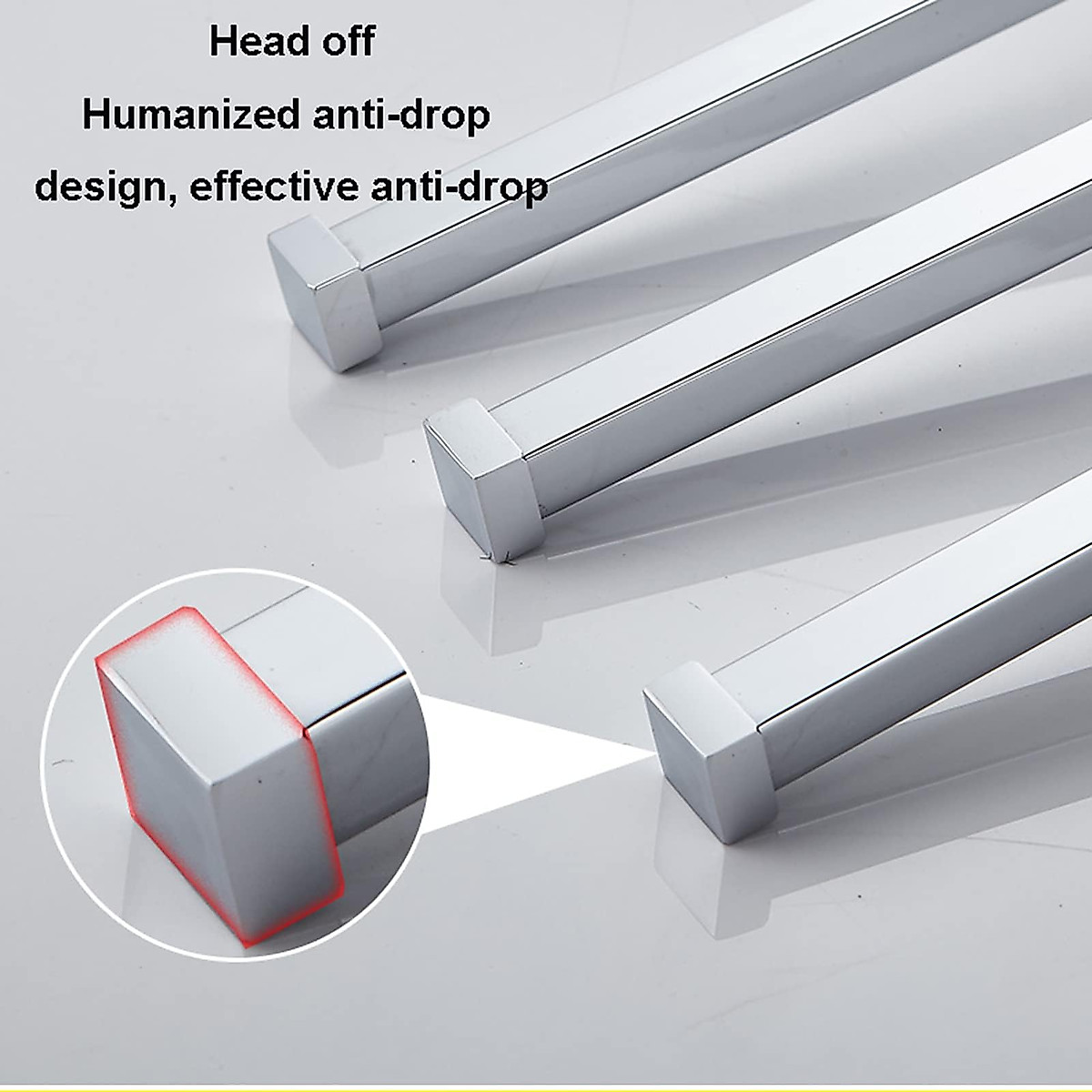 Towel Bar Folding, Bath Swivel Towel Holder Rack Space Bathroom Adjustable Hand Pull Out Folding Arm Hanger Holder Multi Bar Wall Mount Polished Finish,5 Strokes,Silver