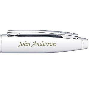 Dayspring Pens Cross Fountain Pen | Engraved/Personalized Cross Calais Fountain Gift Pen with Case - Chrome AT0116-1MS. Custom Engraved and Shipped Fast.