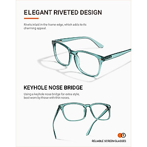 TIJN Unisex Stylish Square Non-Prescription Eyeglasses Glasses Clear Lens Women Men Eyewear