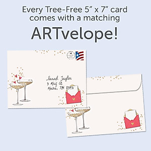 Tree-Free Greetings Bridal Shower Engagement Greeting Card Eco Friendly Made in USA 100% Recycled Paper 5"x7" Time to Celebrate (GO65221)