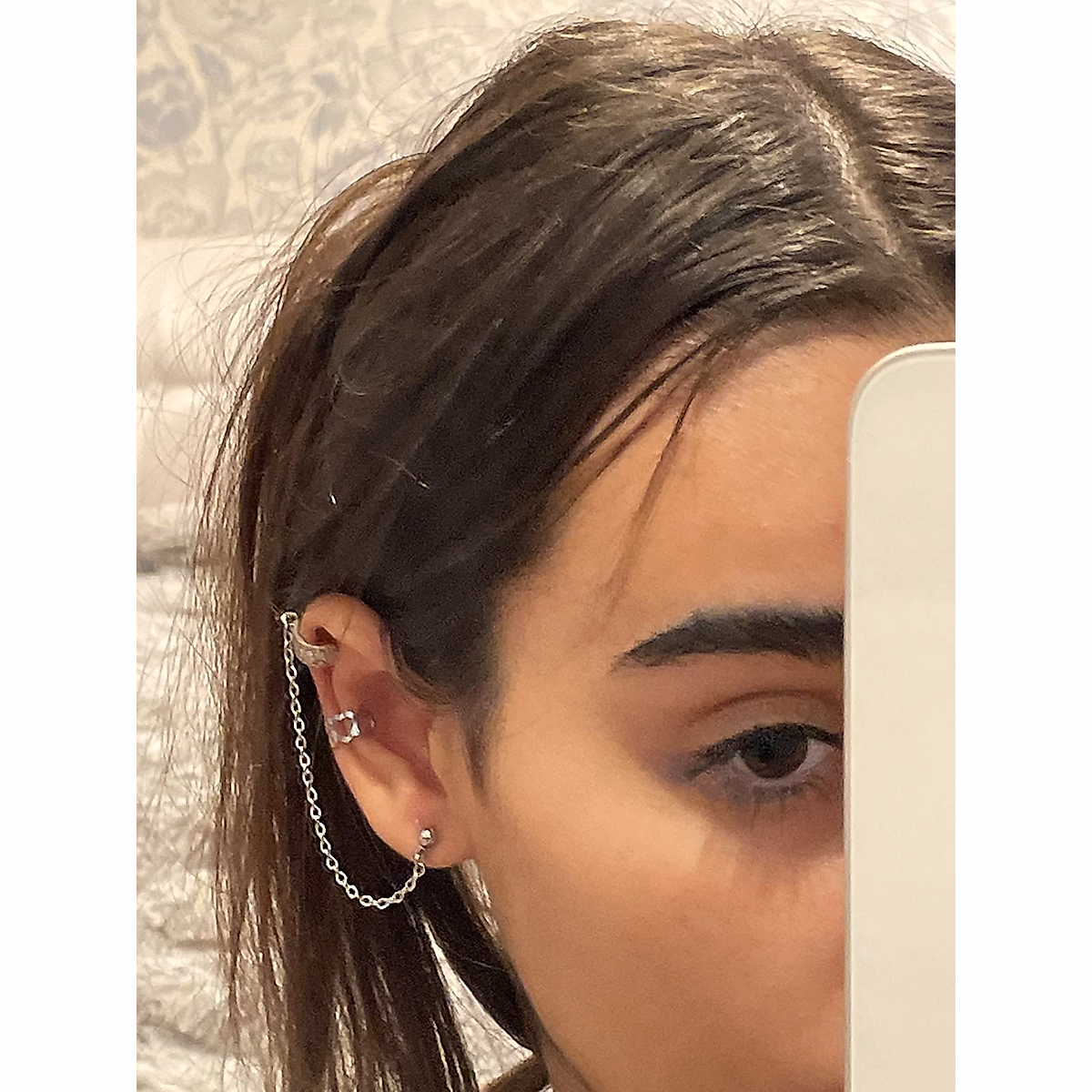 BESTEEL 16 Pcs Ear Cuff Earrings Set for Women Cuff Chain Earrings Helix Cartilage Cuff Earring Non Piercing Earring Pack Silver