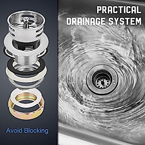 Profeeshaw NSF 3 Compartment Sink Commercial of Stainless Steel with 10'' x 14'' x 10'' Bowl Bar Utility Basin for Restaurant, Bar, Utility Room and Garage