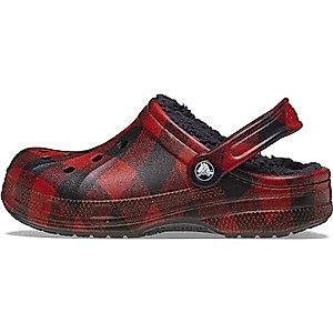 Crocs Unisex Ralen Lined Clogs | Fuzzy Slippers, Buffalo Plaid, Numeric_9 US Men