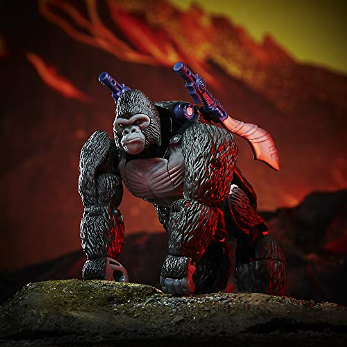 Transformers Toys Generations War for Cybertron: Kingdom Voyager WFC-K8 Optimus Primal Action Figure - Kids Ages 8 and Up, 7-inch