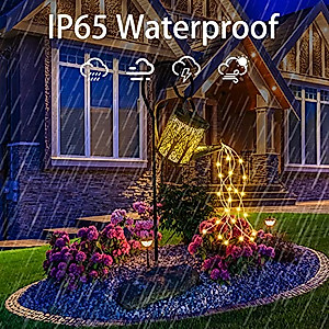 Solar Watering Can with Lights, Outdoor Garden Decor Hanging Lantern Waterproof Landscape Lights Outside Decorations for Patio Yard Art Flower Bed Backyard Gardening Gifts for Mom Grandma Women