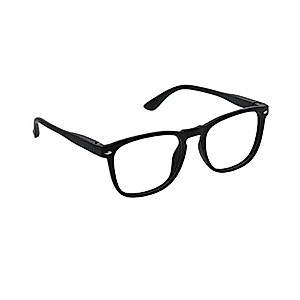 Peepers by PeeperSpecs unisex adult Dylan Focus Blue Light Filtering Reading Glasses, Black, 53 mm US