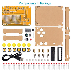 Simple Hand-held LED Game Console DIY Soldering Practice Kit Electronics Soldering Learning Classic Game Kit with Clear Acrylic Case