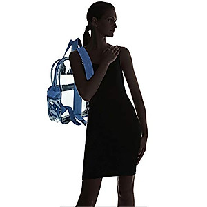 DALIX Small Clear Backpack Bag in Navy Blue
