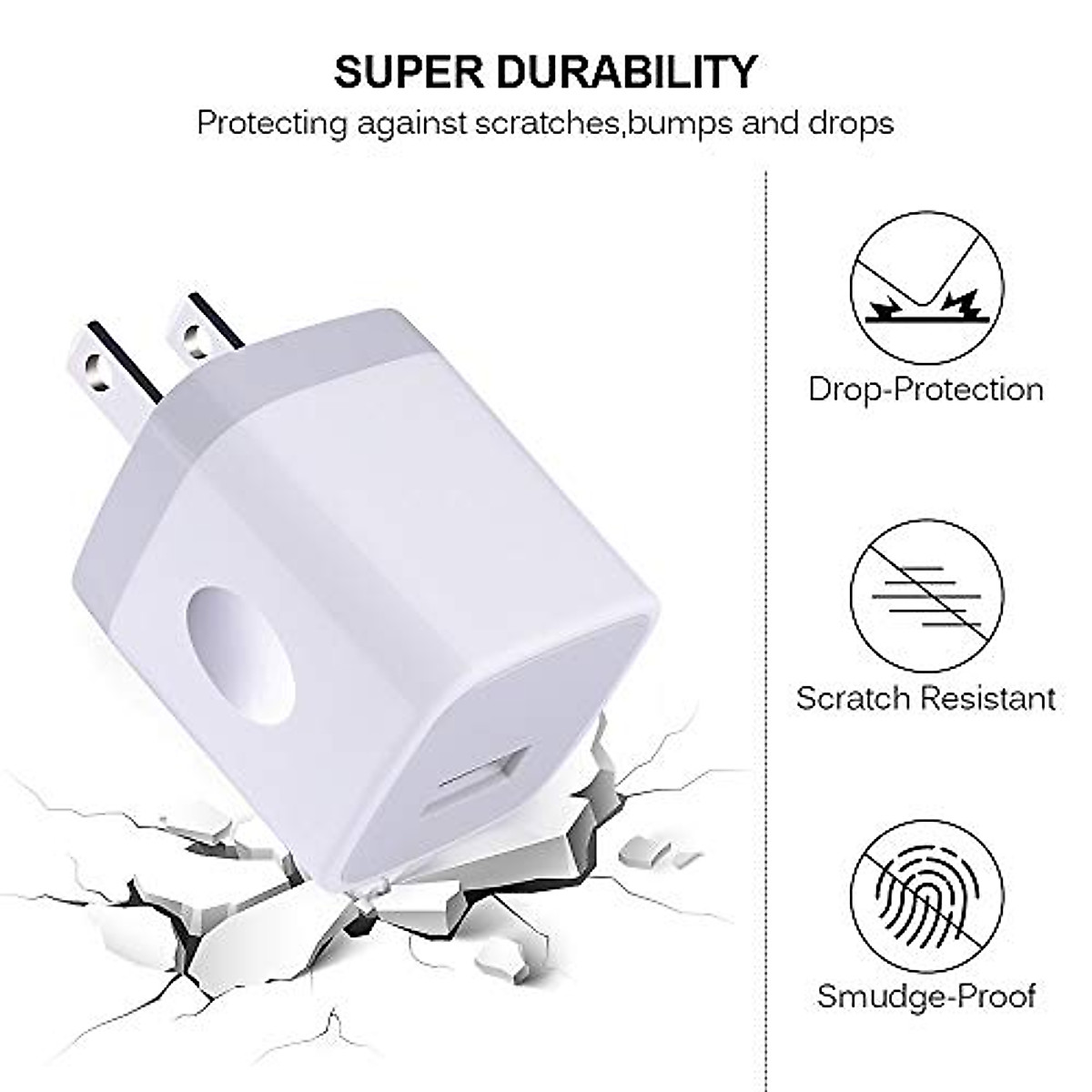 Single USB Wall Charger,TePoo 2 Pack 1A 5V One Port Plug Power Adapter Charging Block Cube Box Brick for iPhone SE,11 Pro Max/XS/XR/X/8 Plus, Samsung Galaxy S20 S10 S9 Note 10,LG,Android Phone