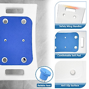 FSA/HSA Eligible Shower Chair with Back, Shower Seat for Inside Shower, Tool-Free Shower Stool for Inside Shower, Waterproof Shower Chair for Inside Bathtub for Elderly/Handicap by DUALECO