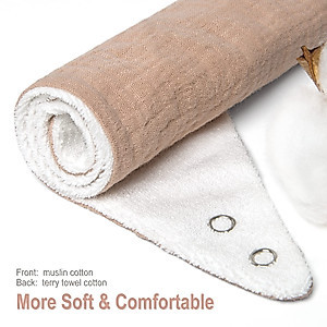 lulumoon Muslin Baby Bandana Bibs – Cotton Drooling Bibs for Teething Baby, 6Pack Solid Colors Muslin Bandana Drool Bibs