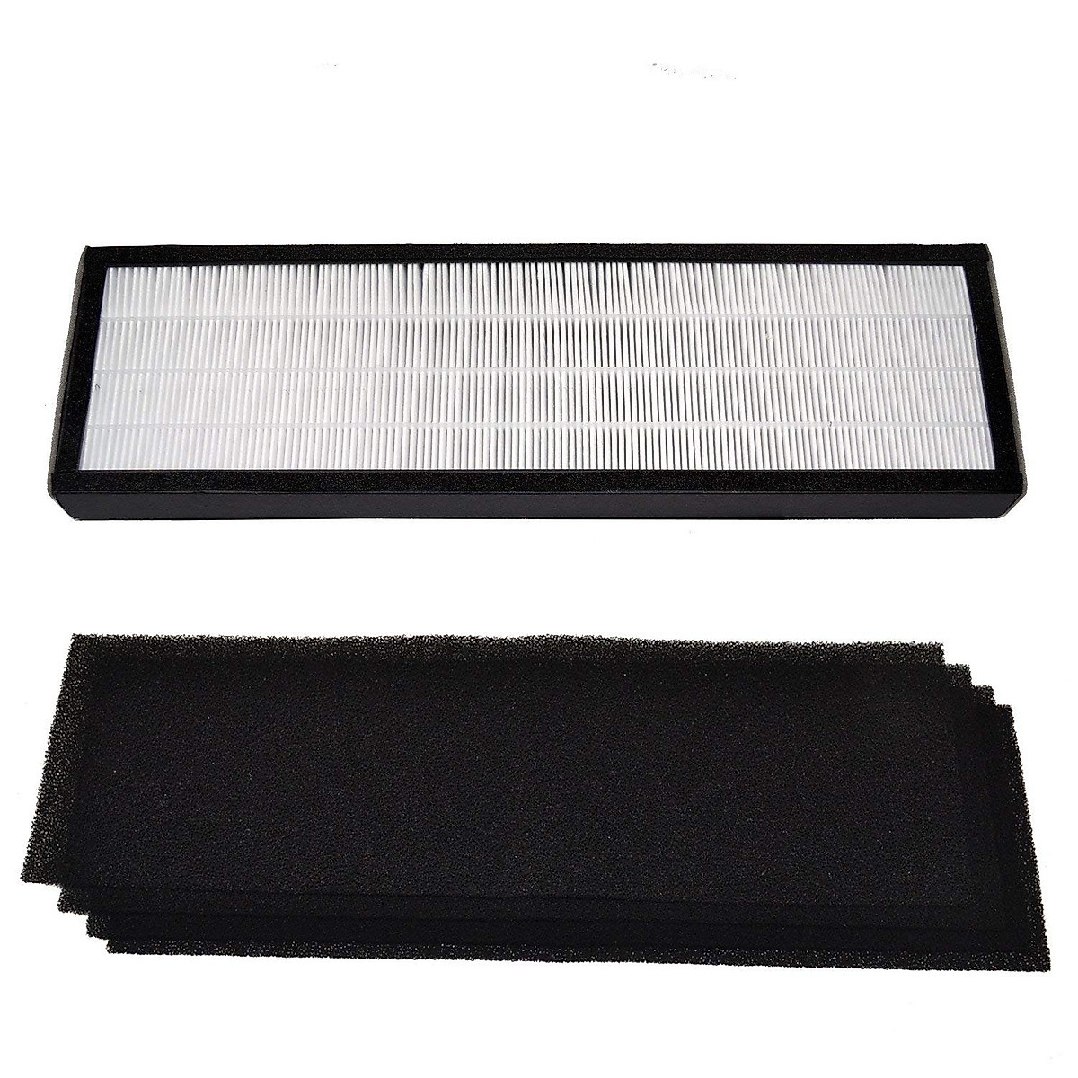 HQRP HEPA Filter B w/ 4-Pack Carbon Filters compatible with GermGuardian AC4800 AC4820 AC4900CA AC4825 AC4850PT; parts FLT4825 FLT4850PT FLT22CB4 Replacement