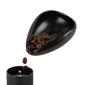 watchget Ceramic Coffee Dosing Cup & Tea Storage Tray, Single Dose Measuring Container for Coffee Beans & Loose Leaf Tea Dosing Vessel, Black