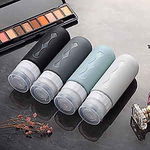 Gemice Travel Bottles for Toiletries Tsa Approved Size Containers BPA Free Leak Proof Tubs Refillable Liquid Accessories Cometic Shampoo and Lotion Soap