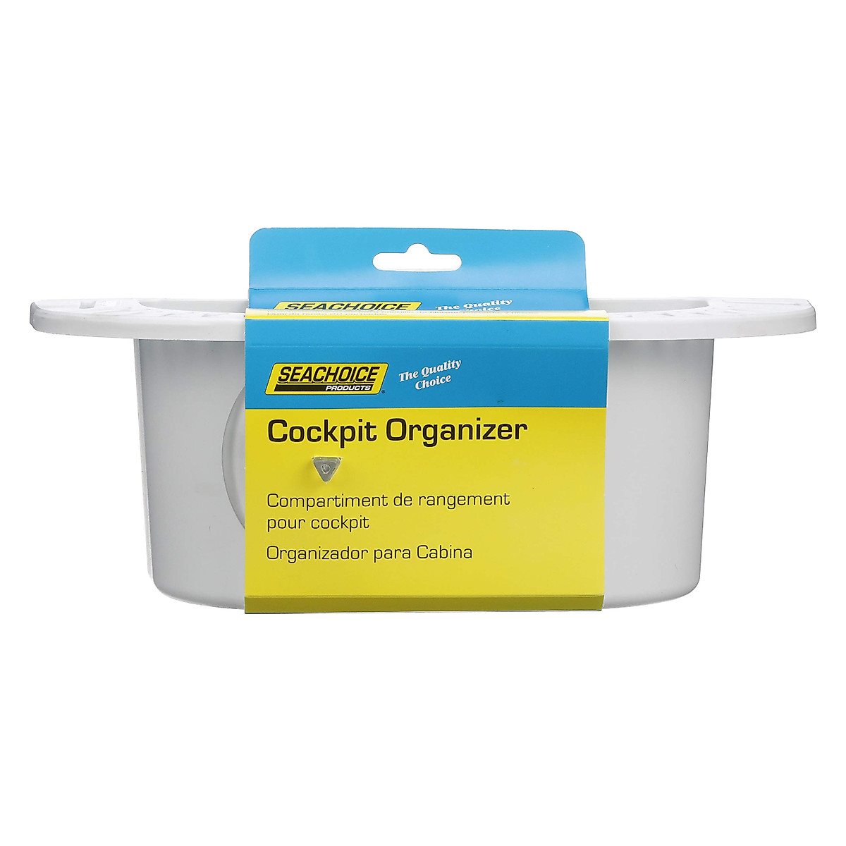 Seachoice Cockpit Organizer w/ 3 Suction Cups to Mount on Any Flat Service on Boat, White