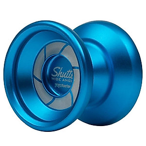 YoYoFactory Wide Angle Shutter Yo-Yo Blasted Aluminum Finish (Aqua)