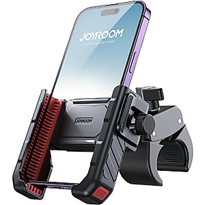 JOYROOM Motorcycle Bike Phone Mount Holder Bicycle Handlebar Cell Phone Mount - Stroller Scooter Phone for iPhone Samsung Galaxy 4.7''-7'' Cellphones - Motorcycle Mountain Bike Accessories