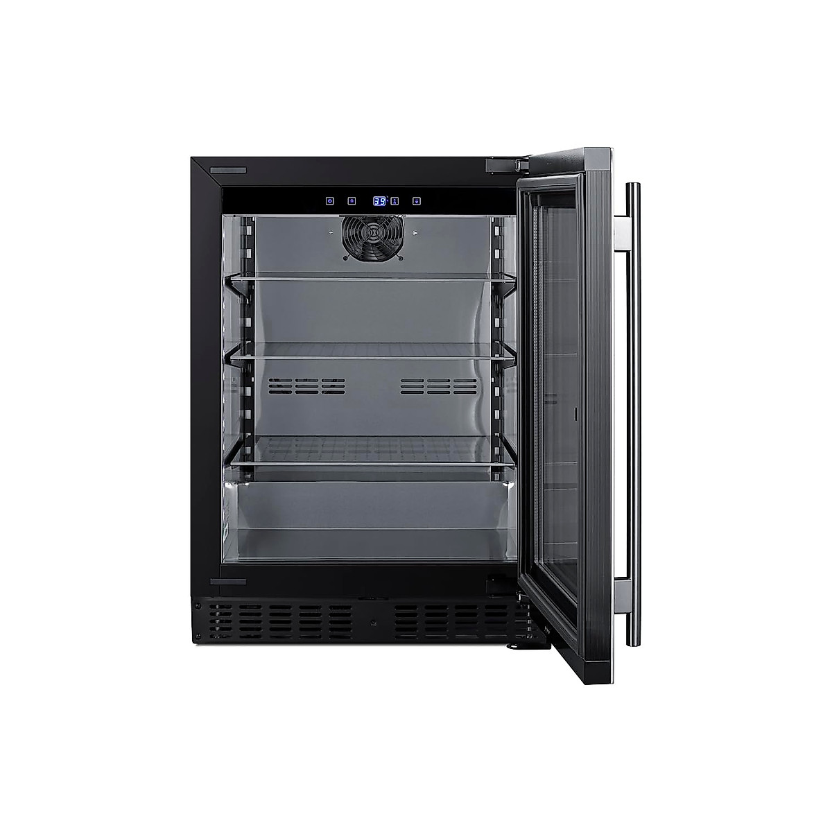 Summit Appliance ASDG2411 24" Wide Built-In Beverage Center, ADA Compliant; 3.25 cu.ft Capacity; Frost-free; Sealed Back; Open Door Alarm; Factory Installed Lock; Dimmable LED Light