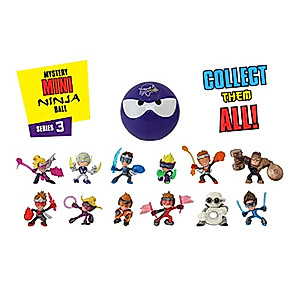 NINJA KIDZ TV Mini Mystery Ninja Ball 2 Pack - Series 3 Purple | Includes 2 Characters of 13 Possible | 6 Unique Ninja Balls to Collect