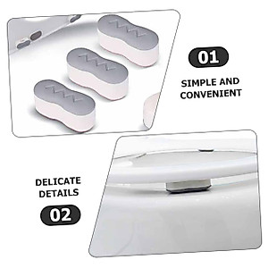 Outanaya 4pcs Toilet Cushioning Pads Toilet Seat Risers Toilet Stool Toilet Kit Replacement Seat Bumper Toilet Seat Pads Toilet Lid Gaskets Toilet Lid Lifter Home Toilet Gaskets Bidet