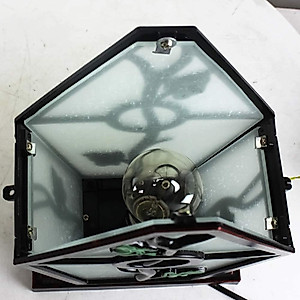 MODEBHD European Traditional Victorian Glass Lantern Waterproof Outdoor Column Pillar Lamp E27 Fence Park Villa Parking Gate Gazebo Column Post Light Aluminum Rainproof Table Lights