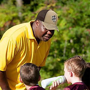 Richardson Structured Mesh Trucker Hat Paramedic A Embroidery Polyester Hat Snaps Heather Gray/Black One Size