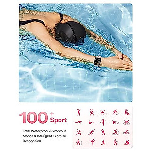 Smart Watches for Women Men(Bluetooth Answer/Make Call), Smart Watch Alexa Built-in, 1.8" Fitness Watch with Heart Rate/SpO2/Sleep Monitor/100 Sports/IP68 Waterproof, Activity Trackers for iOS Android