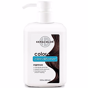 KERACOLOR Clenditioner ESPRESSO Hair Dye - Semi Permanent Hair Color Depositing Conditioner, Cruelty-free, 12 Fl Oz