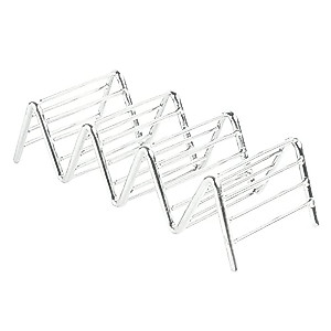 G.E.T. 4-81859 Stainless Steel Stainless Steel Taco Holder for Four or Five Tacos Stainless Steel Specialty Servingware Collection