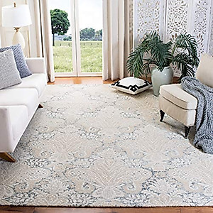 Safavieh Micro-Loop Collection 10' x 14' CharcoalIvory MLP539H Handmade Premium Wool Living Room Dining Bedroom Area Rug