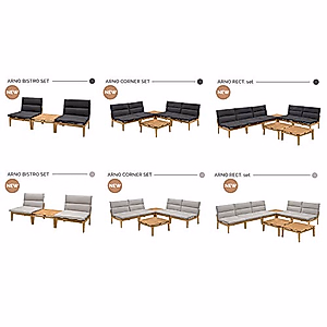 ARMEN LIVING LCARCOTK Arno Outdoor Square Teak Wood Coffee Table